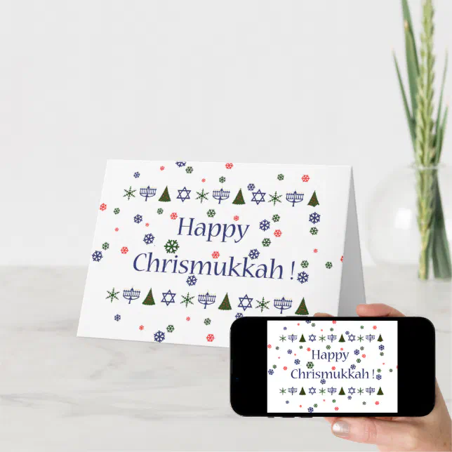 Christmas Hanukkah Combo Greeting Card | Zazzle