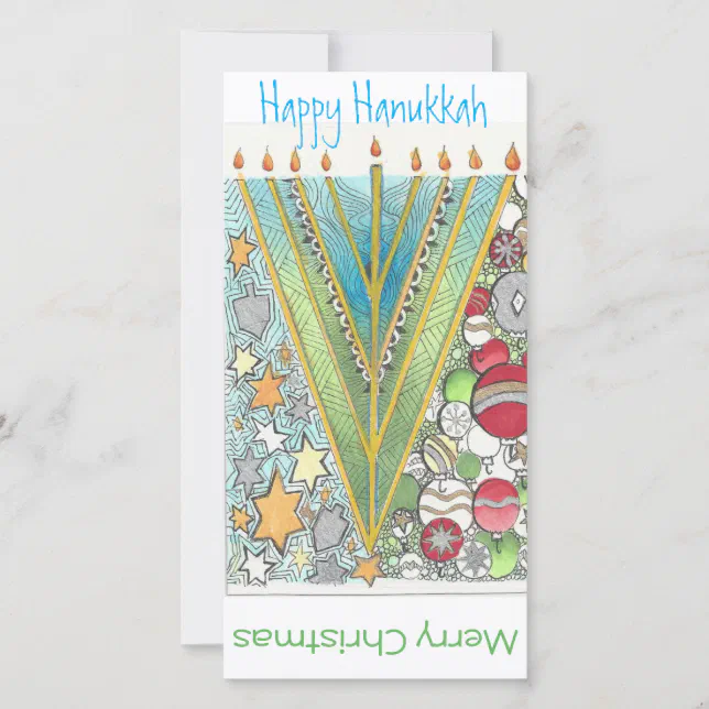 Christmas Hanukkah Greeting Card | Zazzle