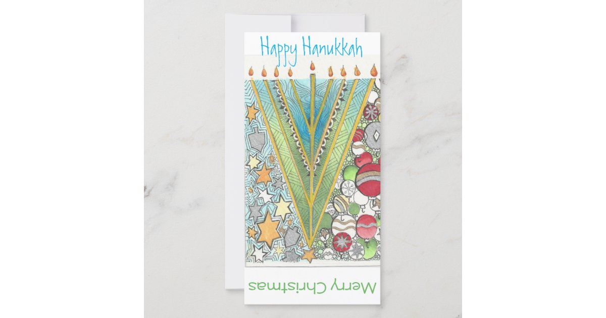 Christmas Hanukkah Greeting Card | Zazzle