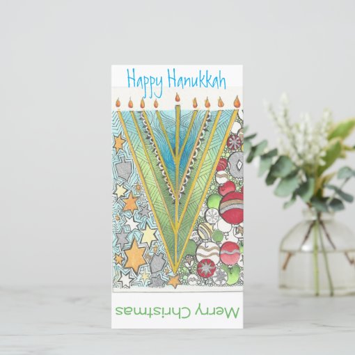 Christmas Hanukkah Greeting Card | Zazzle