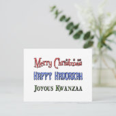 Christmas - Hanukkah - Kwanzaa Holiday Card | Zazzle