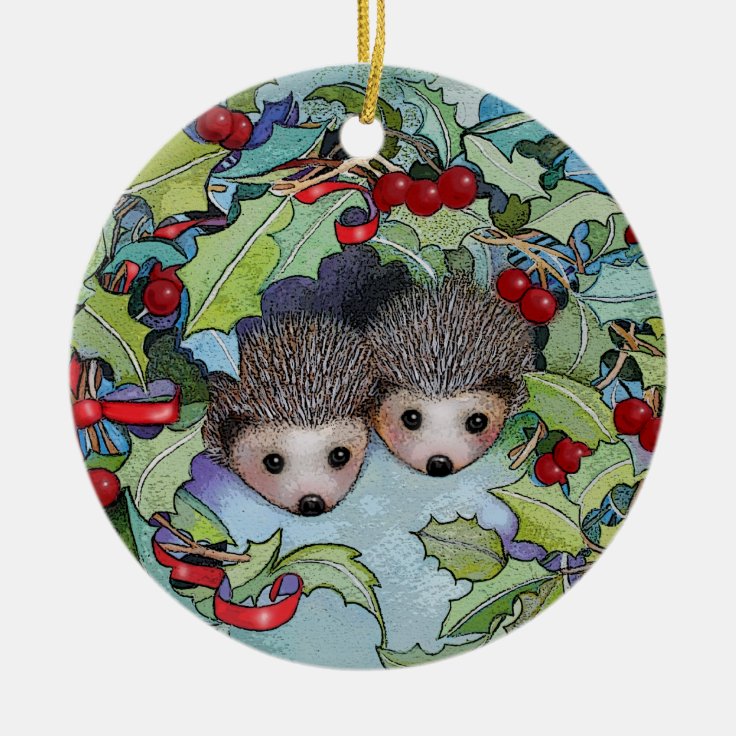 Christmas Hedgehog Ornament | Zazzle