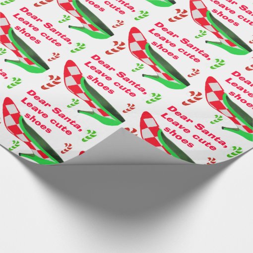 Christmas High Heel Shoe Wrapping Paper | Zazzle