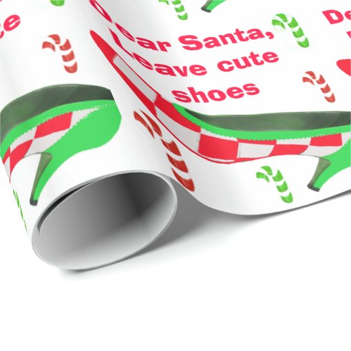 Christmas High Heel Shoe Wrapping Paper | Zazzle