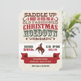 Christmas Hoedown Invitation | Zazzle