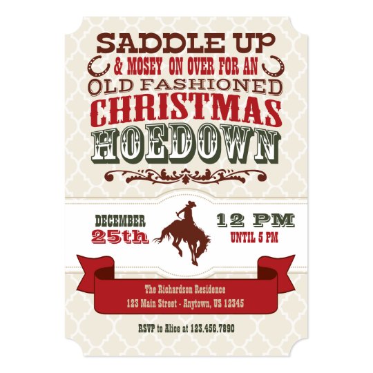 Christmas Hoedown Invitation | Zazzle.com