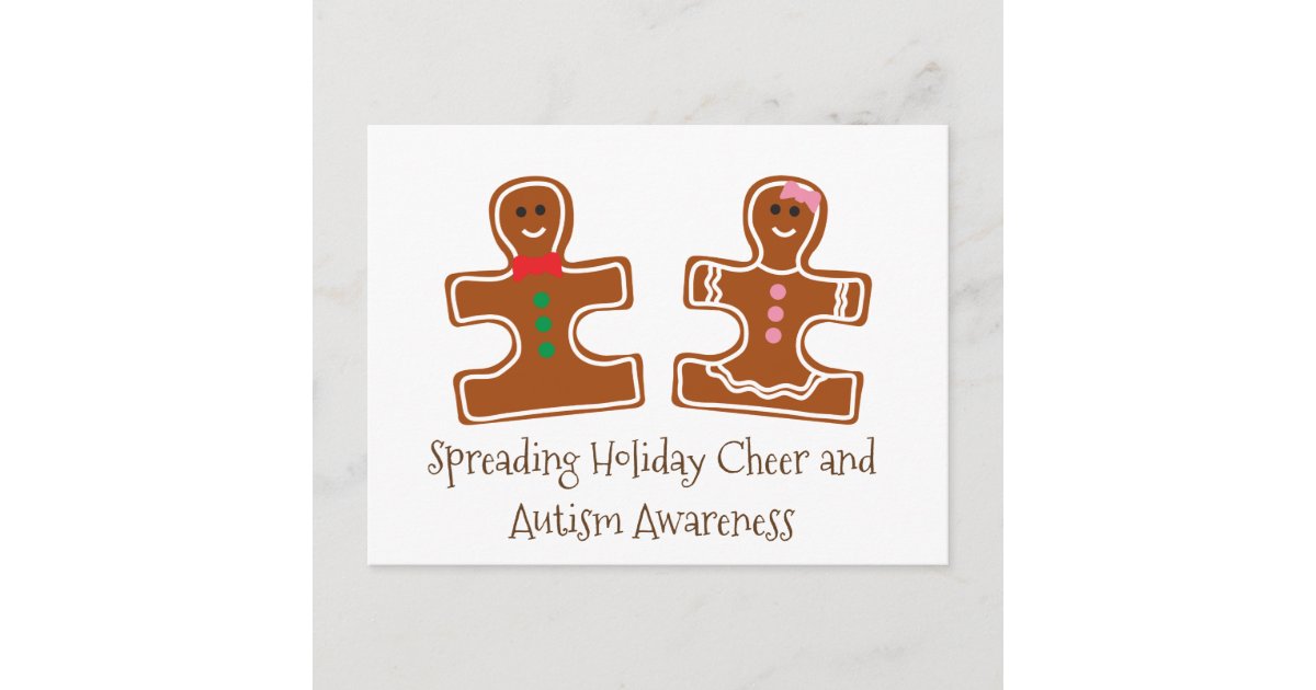 Christmas Holiday Autism Awareness Puzzle Cookies | Zazzle
