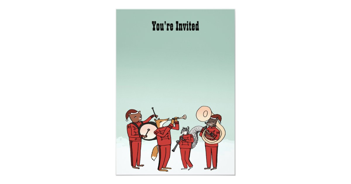 Christmas Holiday Band Invitation | Zazzle.com