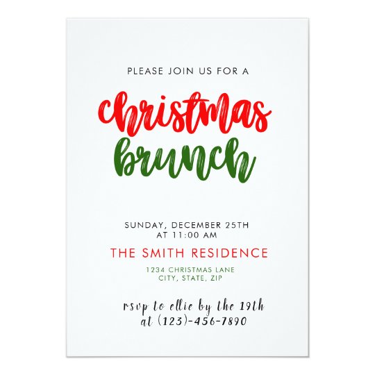 Christmas Holiday Brunch Invitation Card | Zazzle.com