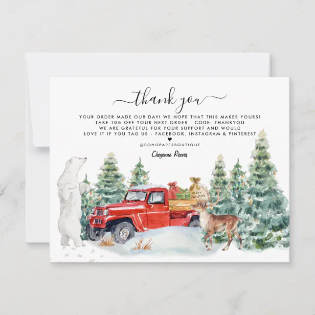 Christmas Holiday | Business Customer Thank You | Zazzle