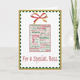 Christmas/Holiday Card for Boss | Zazzle
