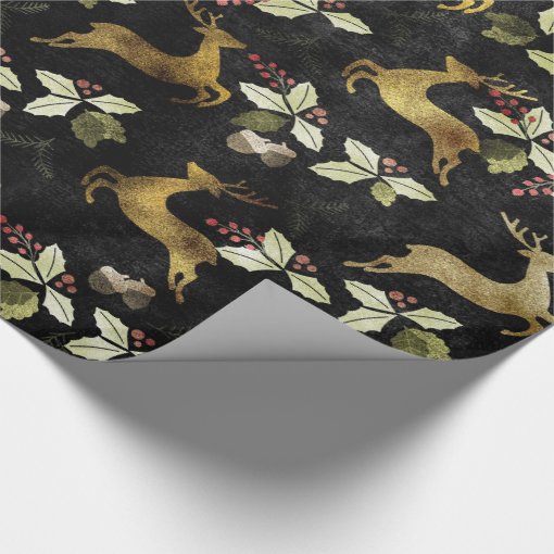 Christmas Holiday - Deer & Mistletoe Wrapping Paper | Zazzle