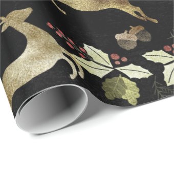 Christmas Holiday - Deer & Mistletoe Wrapping Paper | Zazzle