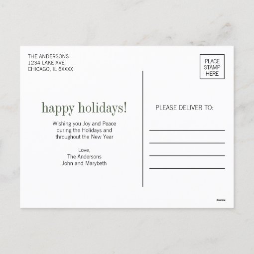 Christmas Holiday Definition Holiday Postcard | Zazzle