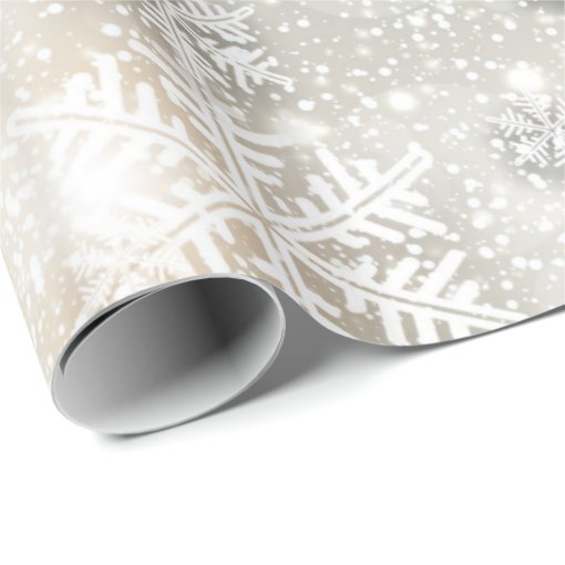 Christmas Holiday Elegant Snowflake Wrapping Paper | Zazzle