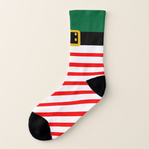 Christmas Holiday Elf All-Over-Print Socks | Zazzle