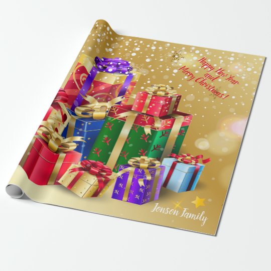Christmas Holiday Gifts with Your Wishes, Personal Wrapping Paper ...