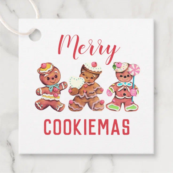 Christmas Holiday Gingerbread Cookie Tags | Zazzle