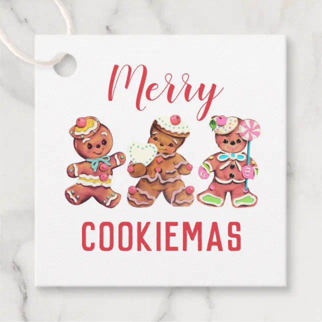Christmas Holiday Gingerbread Cookie Tags | Zazzle