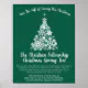 Christmas holiday giving tree white green poster | Zazzle