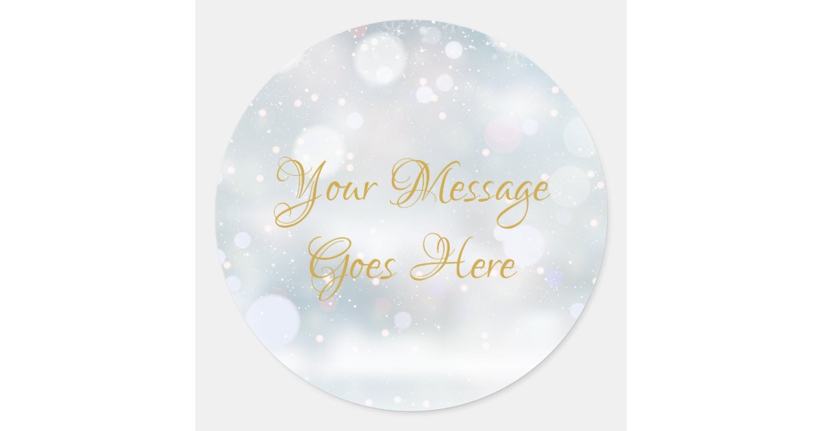 Christmas Holiday Message Classic Round Sticker | Zazzle