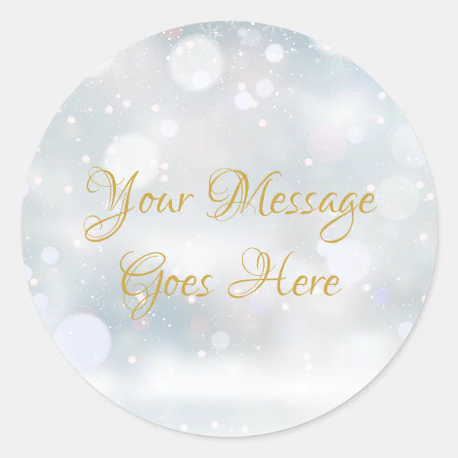 Christmas Holiday Message Classic Round Sticker | Zazzle