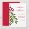 Christmas Holiday Mistletoe Greenery Berries Party Invitation | Zazzle
