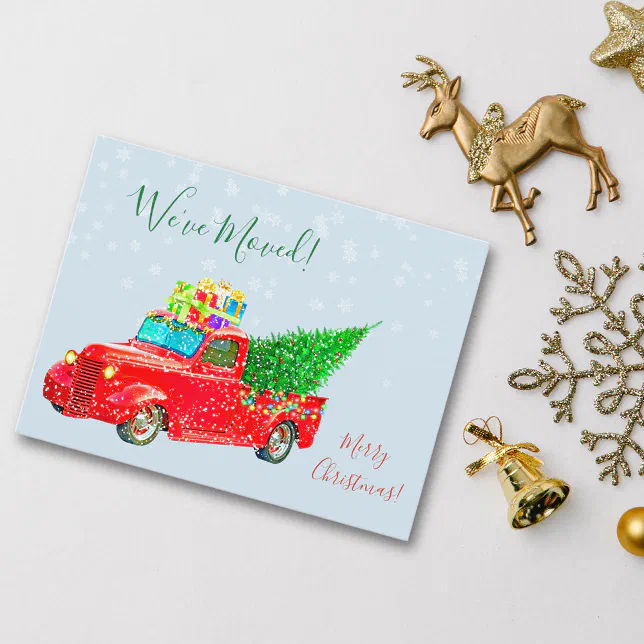 Christmas Holiday Moving Announcement We've Moved | Zazzle