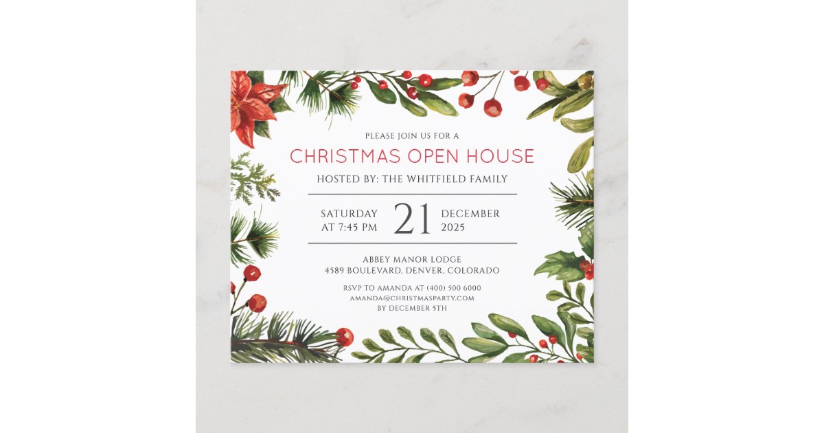 Christmas Holiday Office Party Invitation Flyer | Zazzle