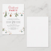Christmas Holiday Party Modern Minimalist Note Card | Zazzle