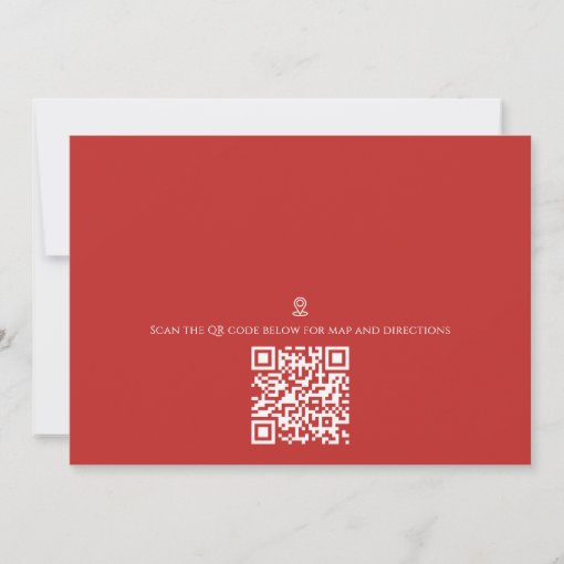 Christmas Holiday Party Winter Festive QR Code Map Invitation | Zazzle