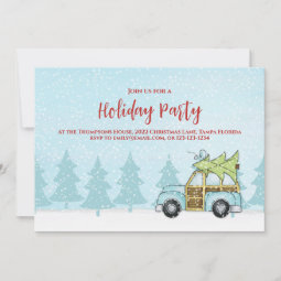 Christmas Holiday Party Winter Festive QR Code Map Invitation | Zazzle