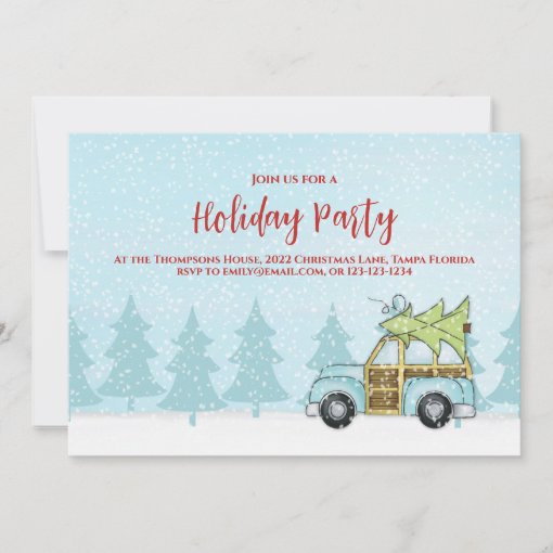 Christmas Holiday Party Winter Festive QR Code Map Invitation | Zazzle