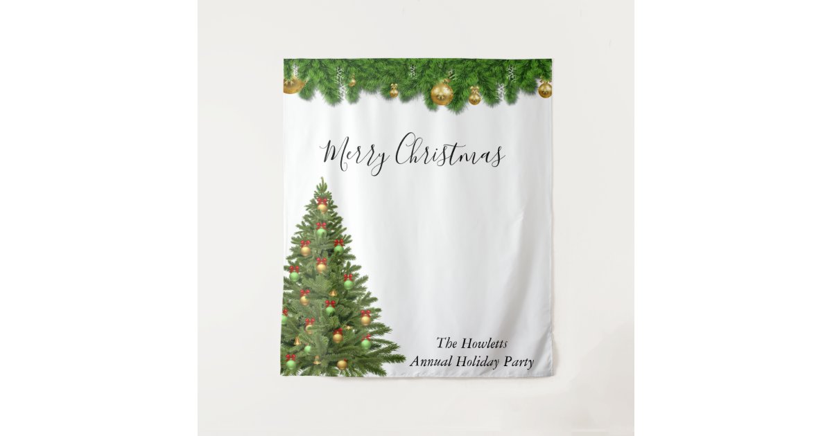 Christmas Holiday Photo Backdrop Party | Zazzle