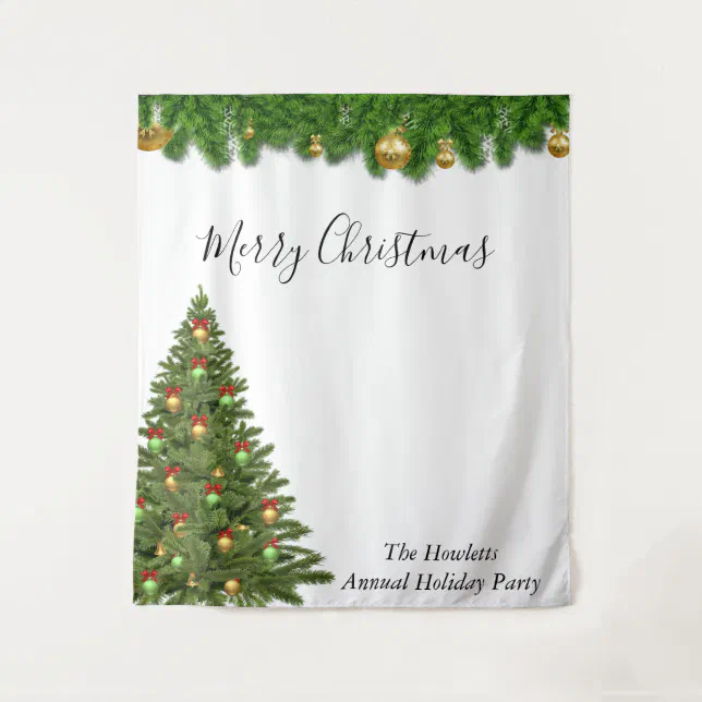 Christmas Holiday Photo Backdrop Party | Zazzle