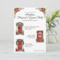 Christmas Holiday Progressive Dinner Red Doors Invitation | Zazzle