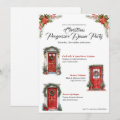 Christmas Holiday Progressive Dinner Red Doors Invitation | Zazzle