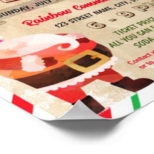 Christmas holiday raffle fundraiser template poster | Zazzle