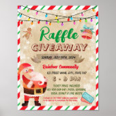 Christmas holiday raffle fundraiser template poster | Zazzle
