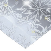 Christmas, Holiday, Silver Snowflakes, Sparkle Medium Table Runner | Zazzle