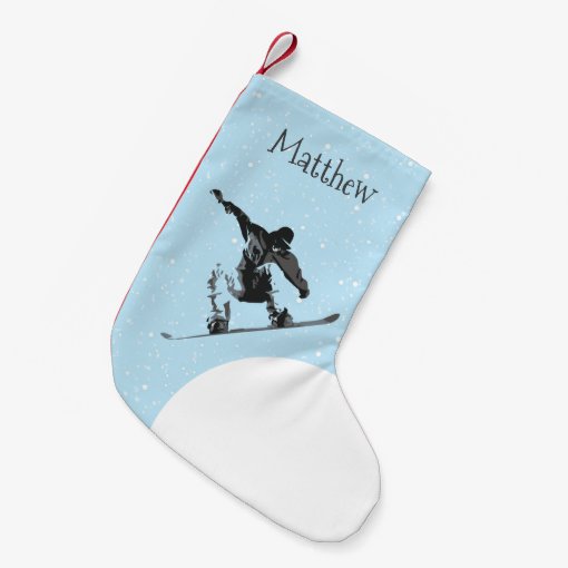 Christmas Holiday Snowboarding Personalized Snow Small Christmas ...
