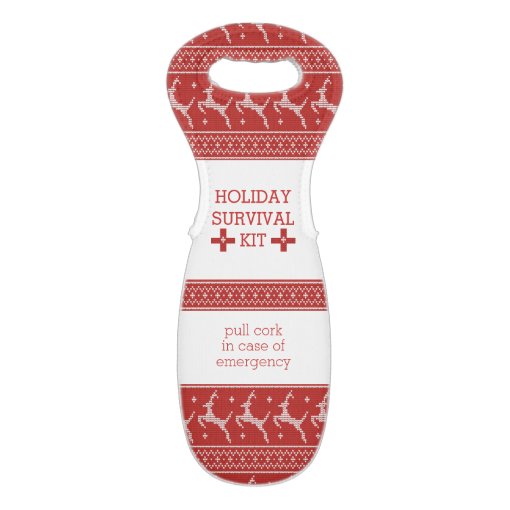 Christmas Holiday Survival Kit Funny Gift Wine Bag | Zazzle