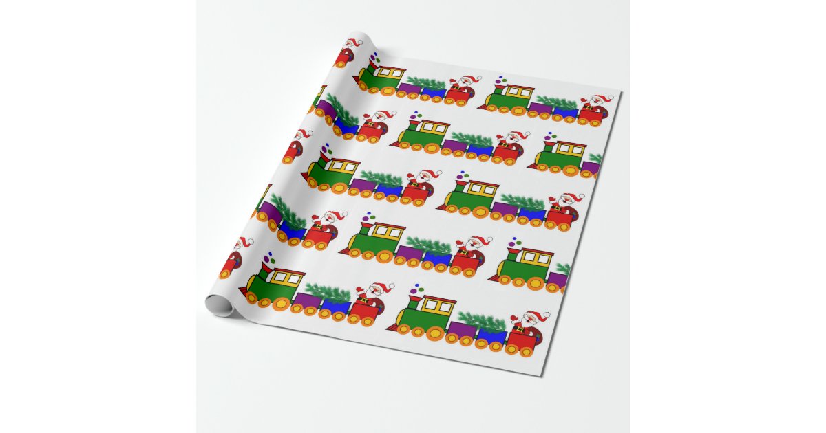 Christmas Holiday Train Wrapping Paper | Zazzle.com