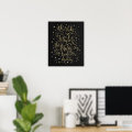 Christmas Holiday Wall Art Faux Gold Calligraphy | Zazzle