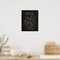 Christmas Holiday Wall Art Faux Gold Calligraphy | Zazzle