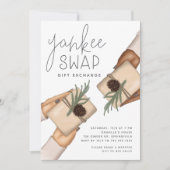Christmas Holiday Yankee Swap Gift Exchange Party Invitation | Zazzle