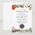 Christmas Holidays Party with Business Logo Invitation | Zazzle