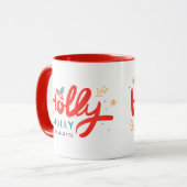 Christmas Holly Jolly Fun Winter Personalized Name Mug | Zazzle