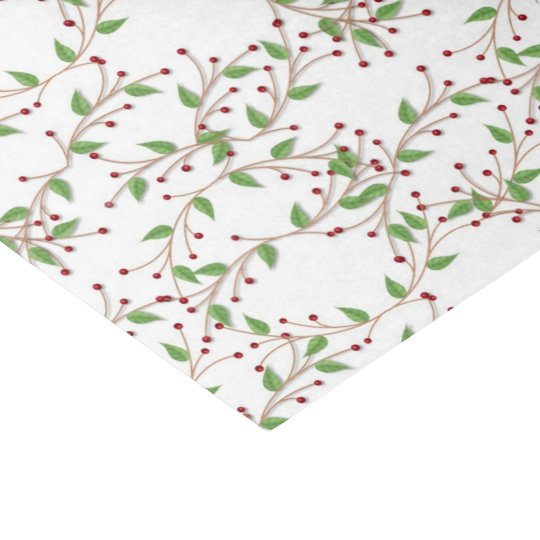 Christmas Holly pattern Holiday tissue paper | Zazzle.com