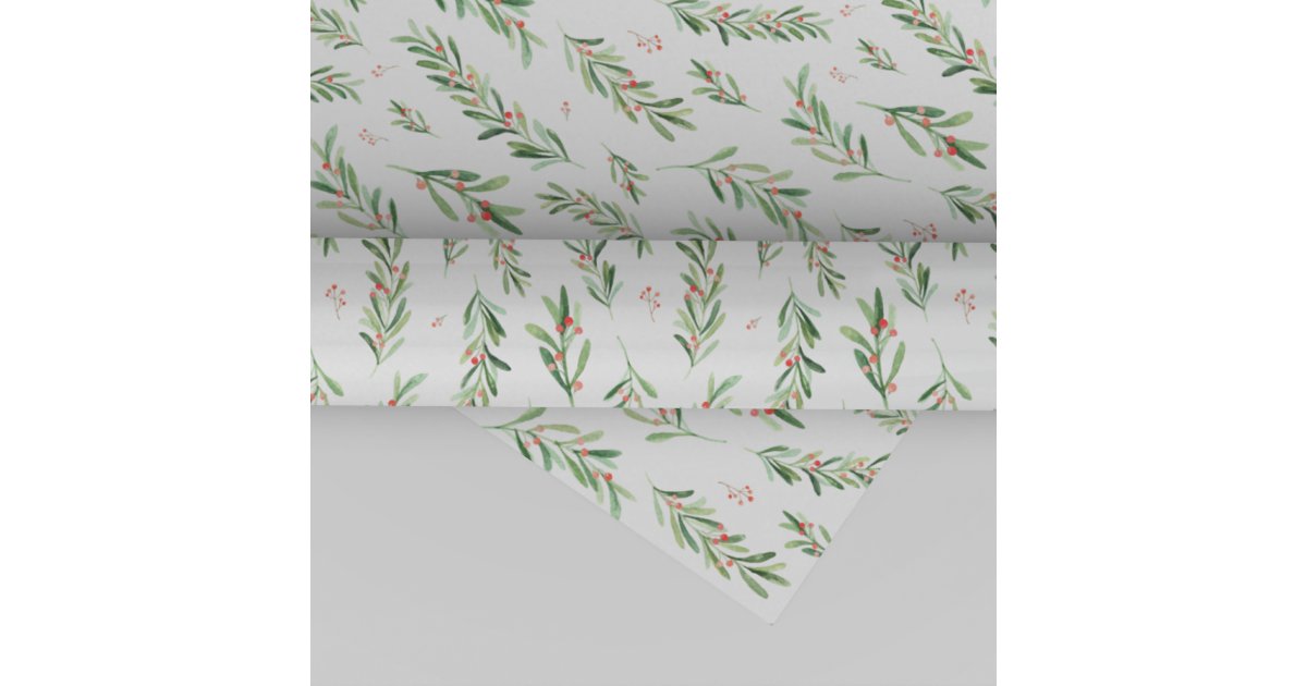 Christmas Holly Wreath Pattern Wrapping Paper | Zazzle